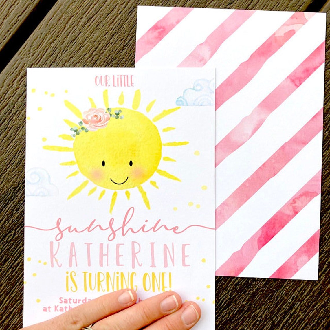 Editable SUNSHINE Invitation Sunshine Birthday Invitation - Etsy