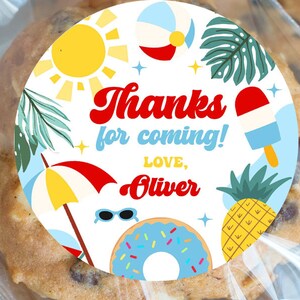 Pool Party Birthday Favor Tags, Two Cool Party Favor Tags, Dive Into ...