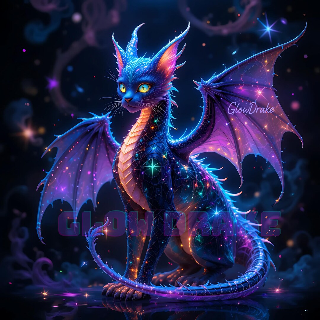 Mythical Creature Digital Art, Fantasy Animal Printable, Mythical Beast ...