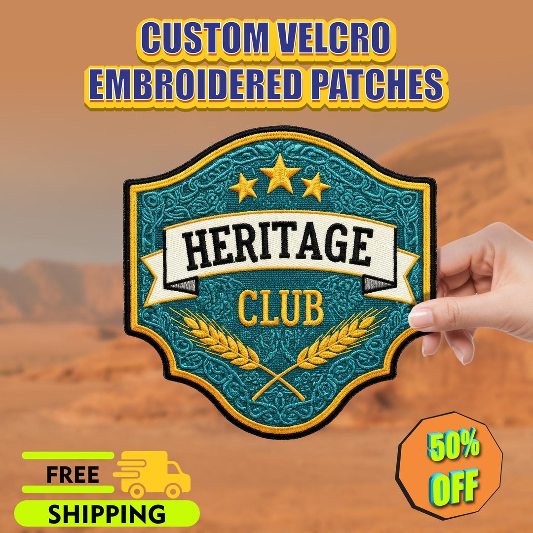 Custom Embroidered Velcro Patch: Personalized Name Tag, Hook & Loop ...