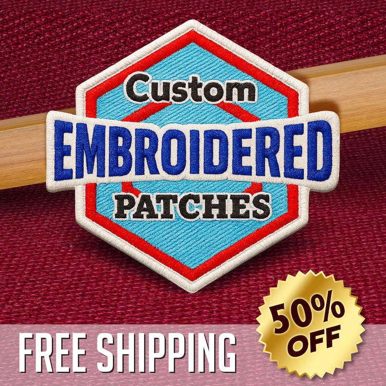 Custom Embroidered Patch: Iron-on Logo Patches for Jackets & Hats - Etsy