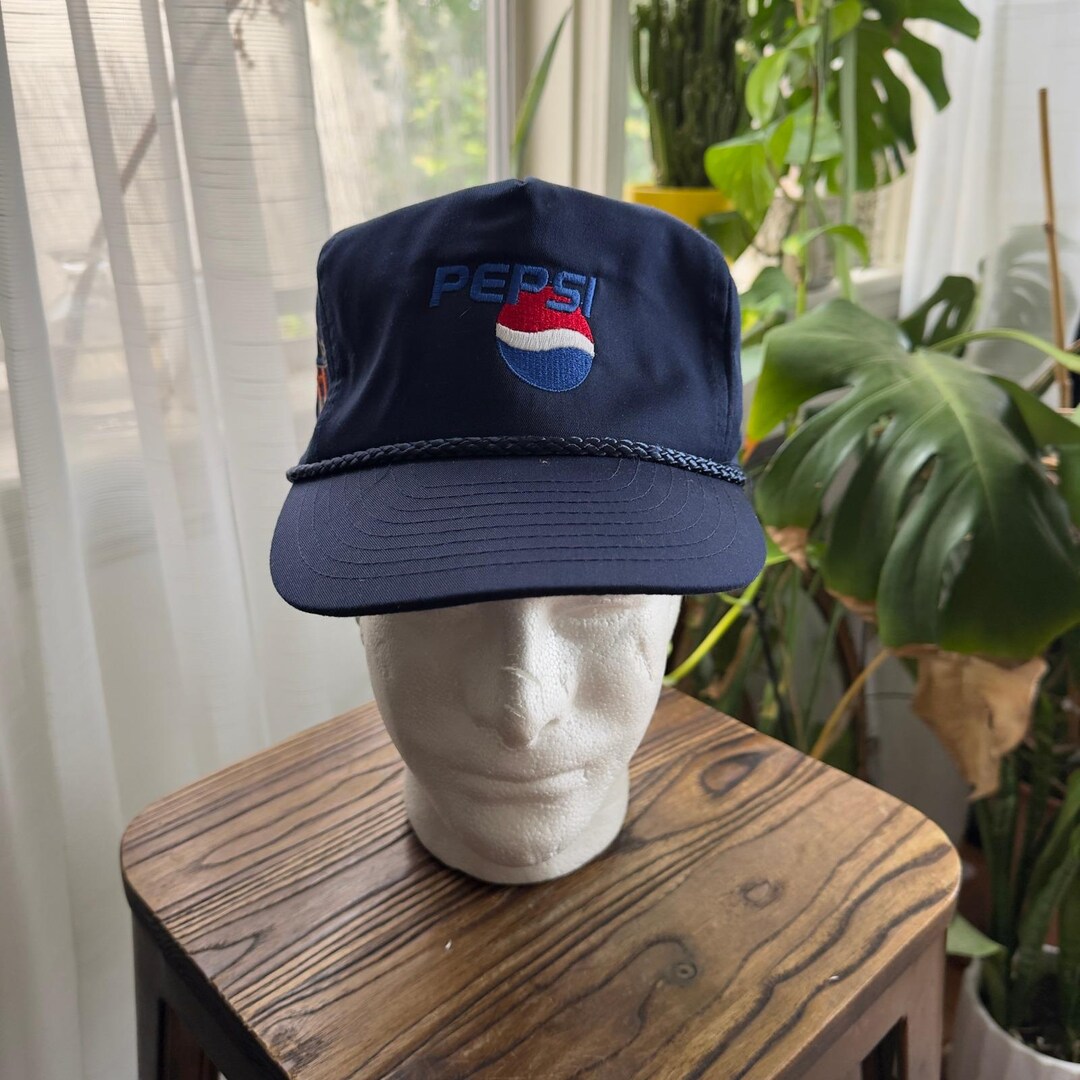 Vintage Pepsi Hat Vintage Rope Cap Adjustable Logo Promo Blue - Etsy