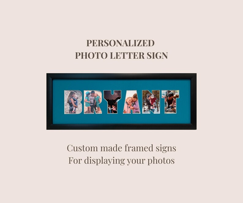 Custom Family Name Photo Album Alphabet Sign | Personalized Memories ...