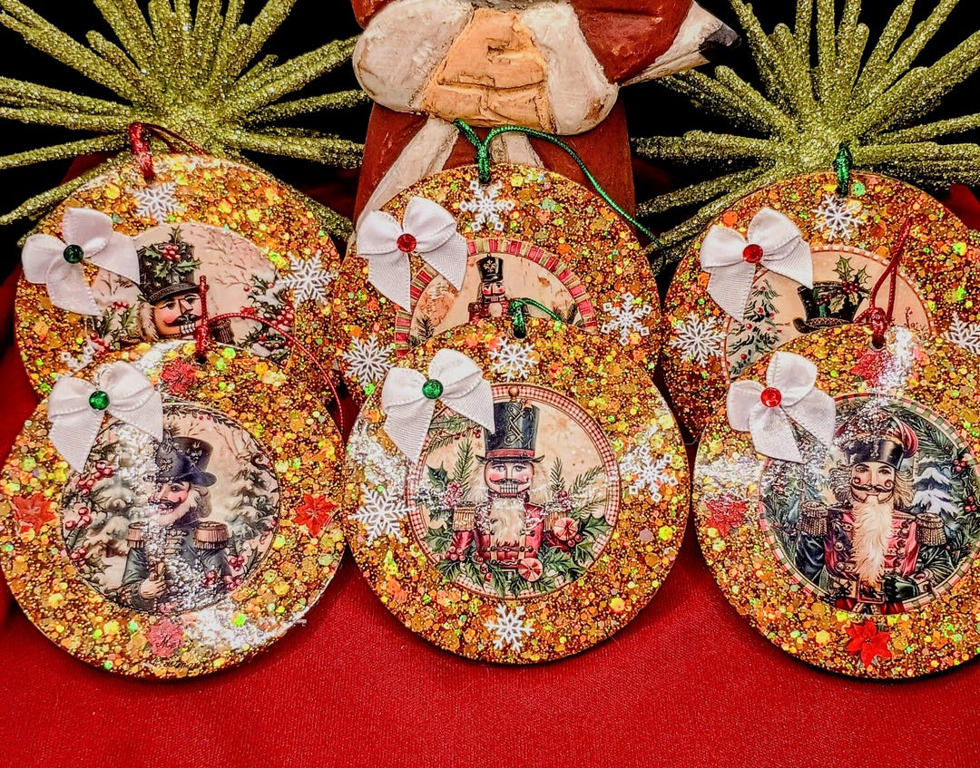 Nutcracker Vintage Style Christmas Ornament Set – Set of Six - Etsy