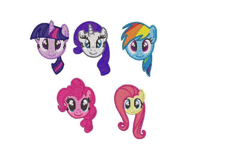 My Little Pony Cartoon Heads Rainbow Dash Rarity Pinkie Pie Horses Pony ...