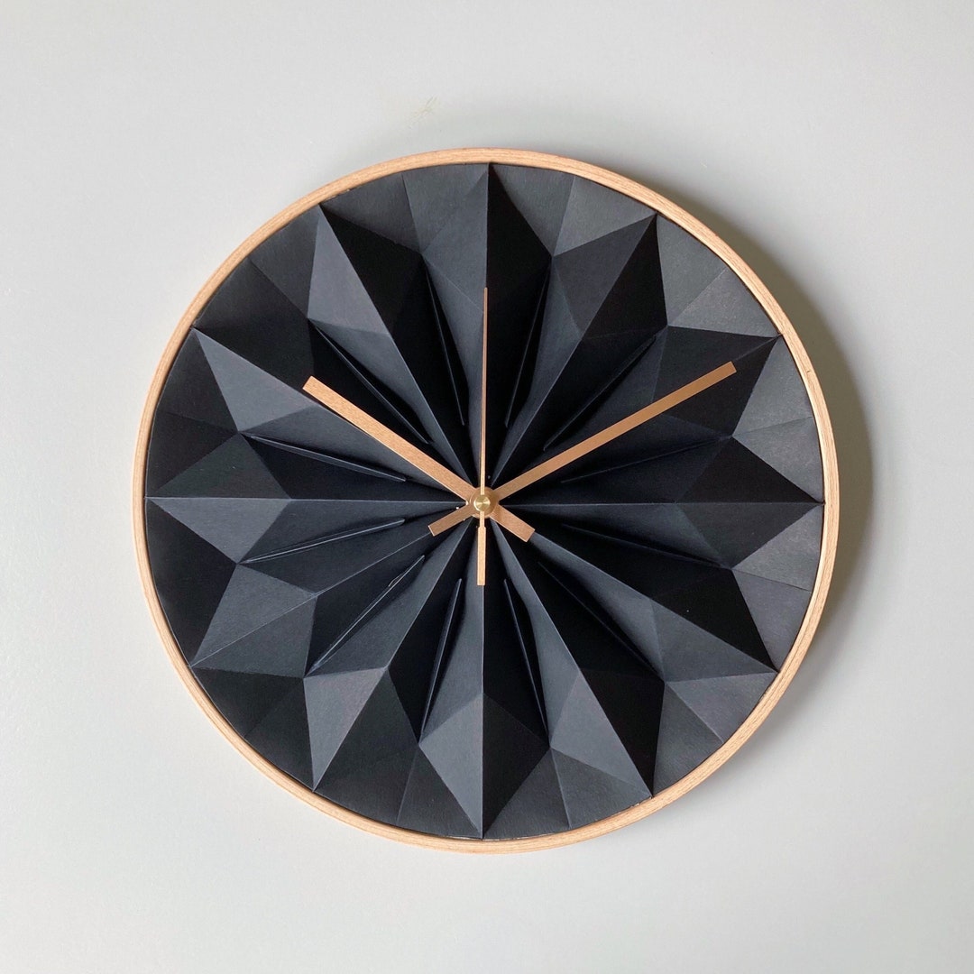 NEW: Wooden Origami Wall Clock - Etsy
