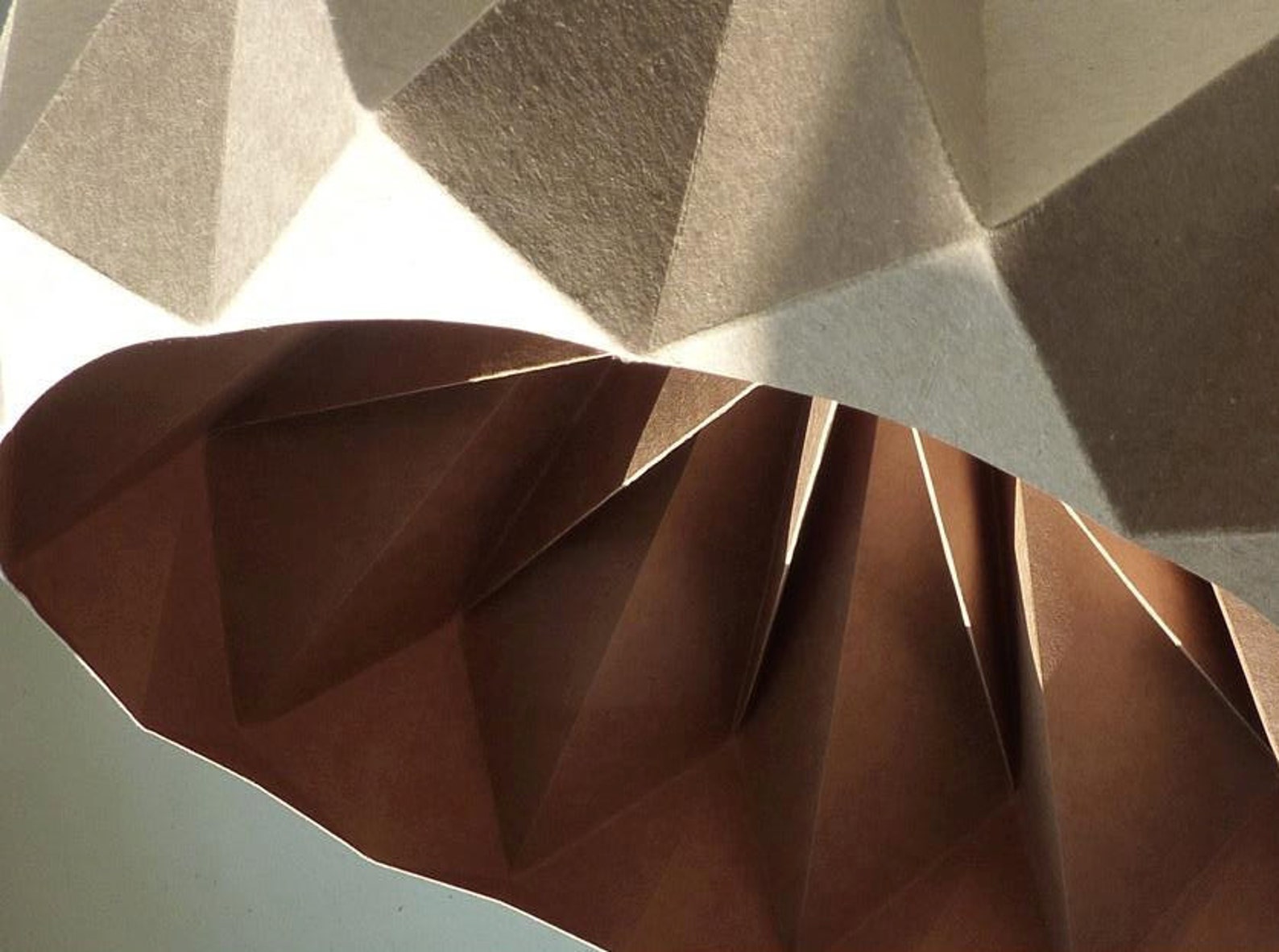 Origami Lamp Chestnut Cardboard Brown - Etsy