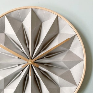 Wooden Origami Wall Clock - Etsy