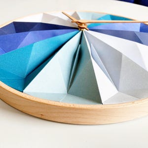 Origami Wall Clock – Paper Anniversary Gift – Minimalist Clock With ...