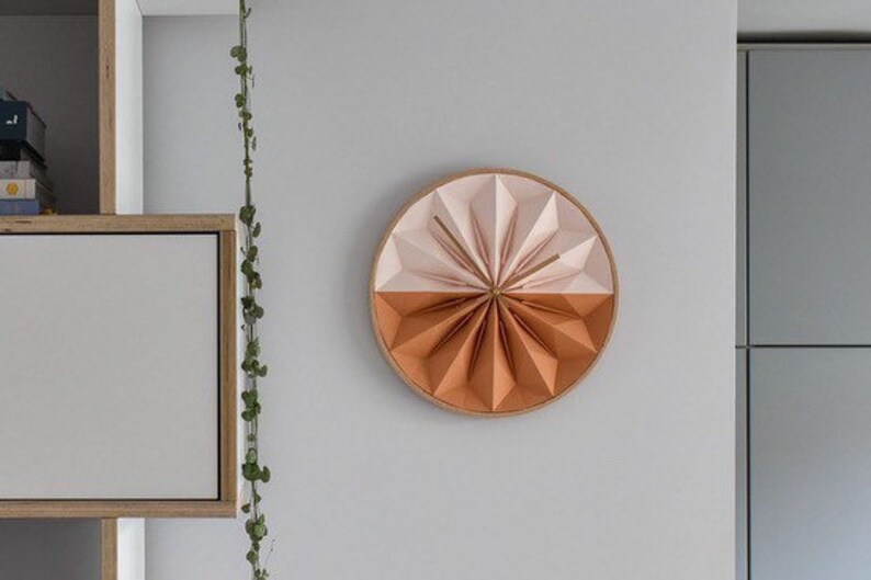 Wooden Origami Wall Clock - Etsy