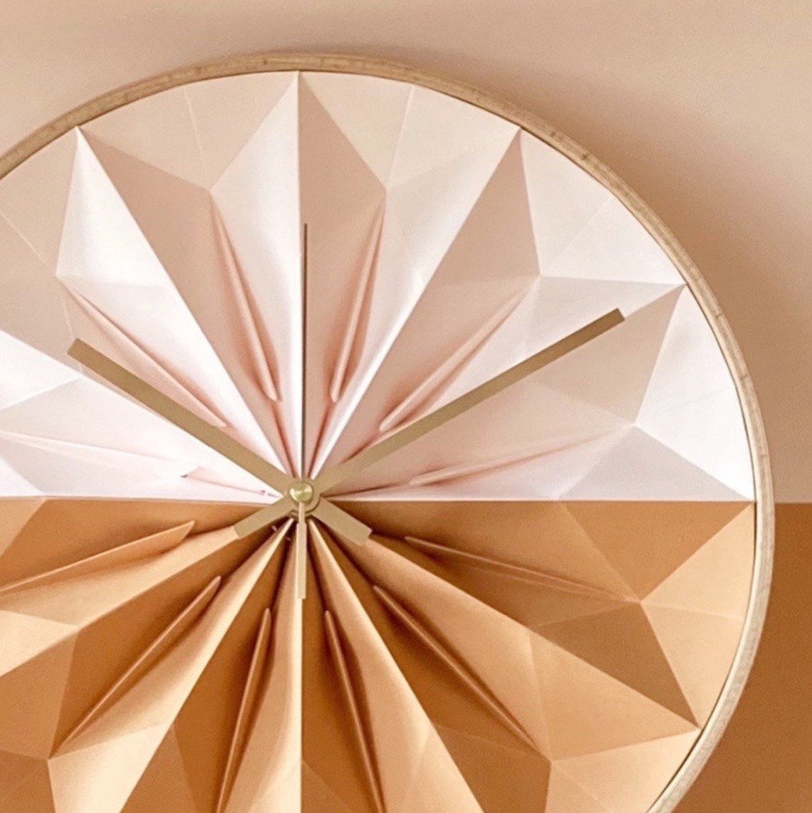 Wooden Origami Wall Clock - Etsy