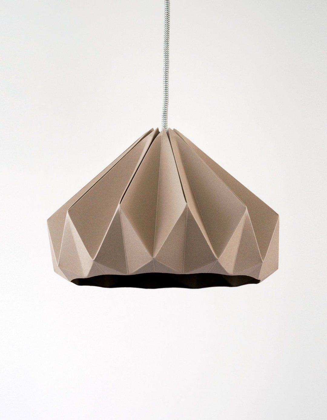 Origami Lamp Chestnut Cardboard Brown - Etsy