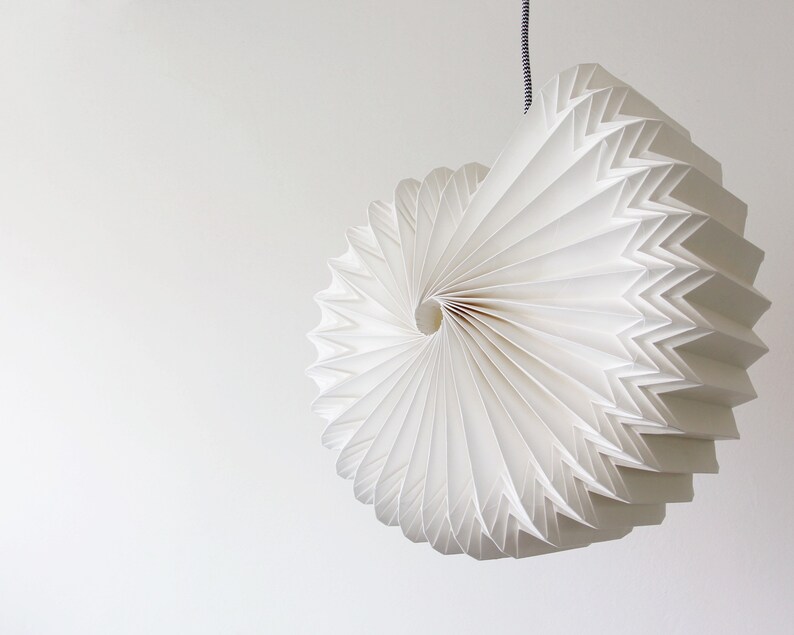 Paper Nautilus Lampshade Paper Hanging Lamp Statement Light - Etsy