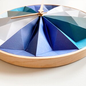 Origami Wall Clock – Paper Anniversary Gift – Minimalist Clock With ...