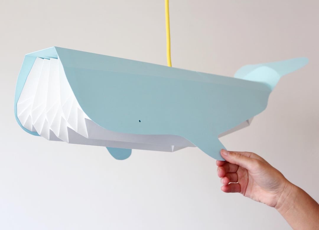 NEW: Paper Whale Lamp, Origami Lamp - Etsy