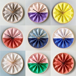 Origami Wall Clock – Paper Anniversary Gift – Minimalist Clock With ...