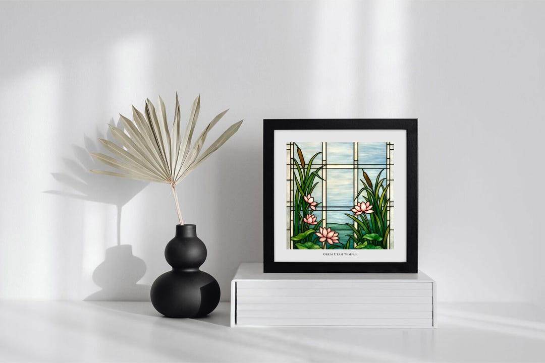 Orem Utah Temple Stained Glass Art Print – LDS Temple Digital Download ...