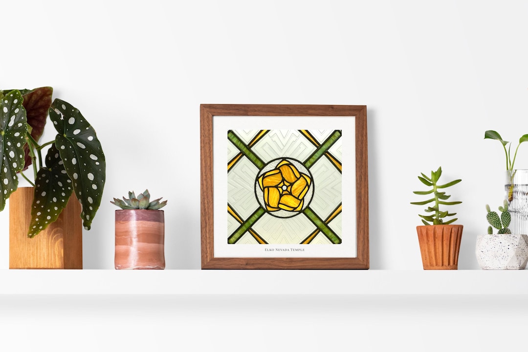 Elko Nevada Temple Stained Glass Art Print – LDS Temple Digital ...