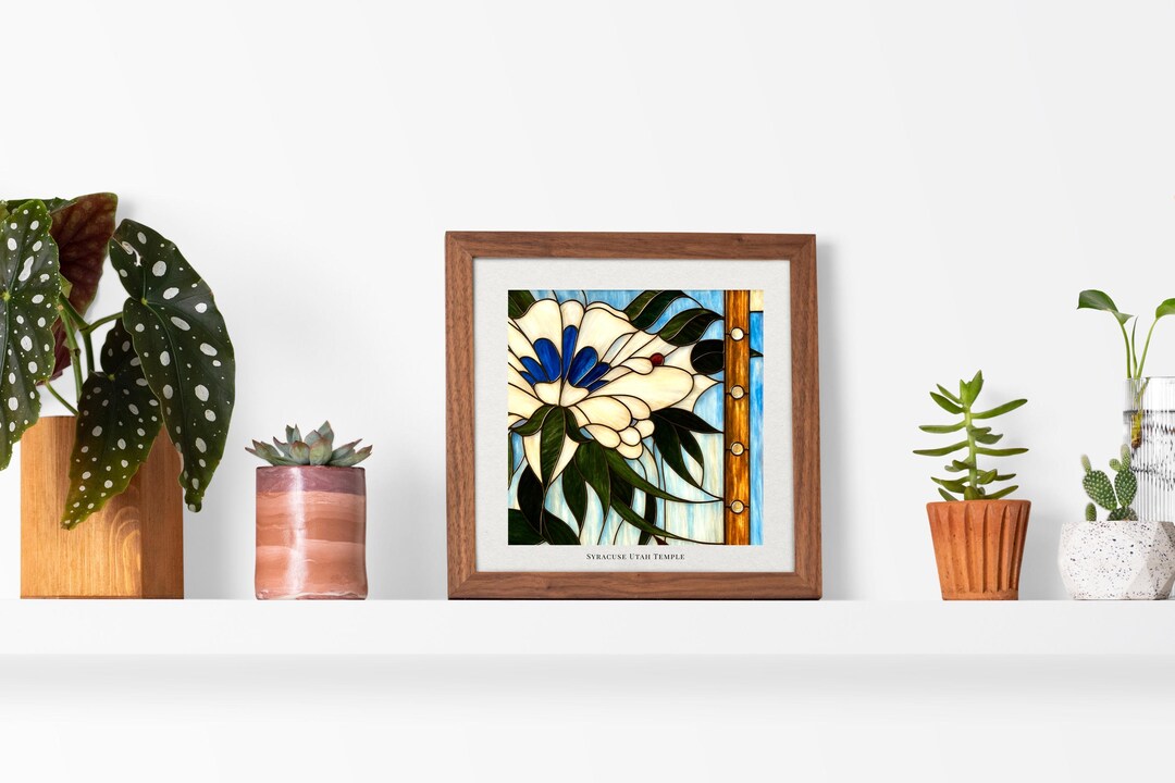 Syracuse Utah Temple Stained Glass Art Print – LDS Temple Digital ...