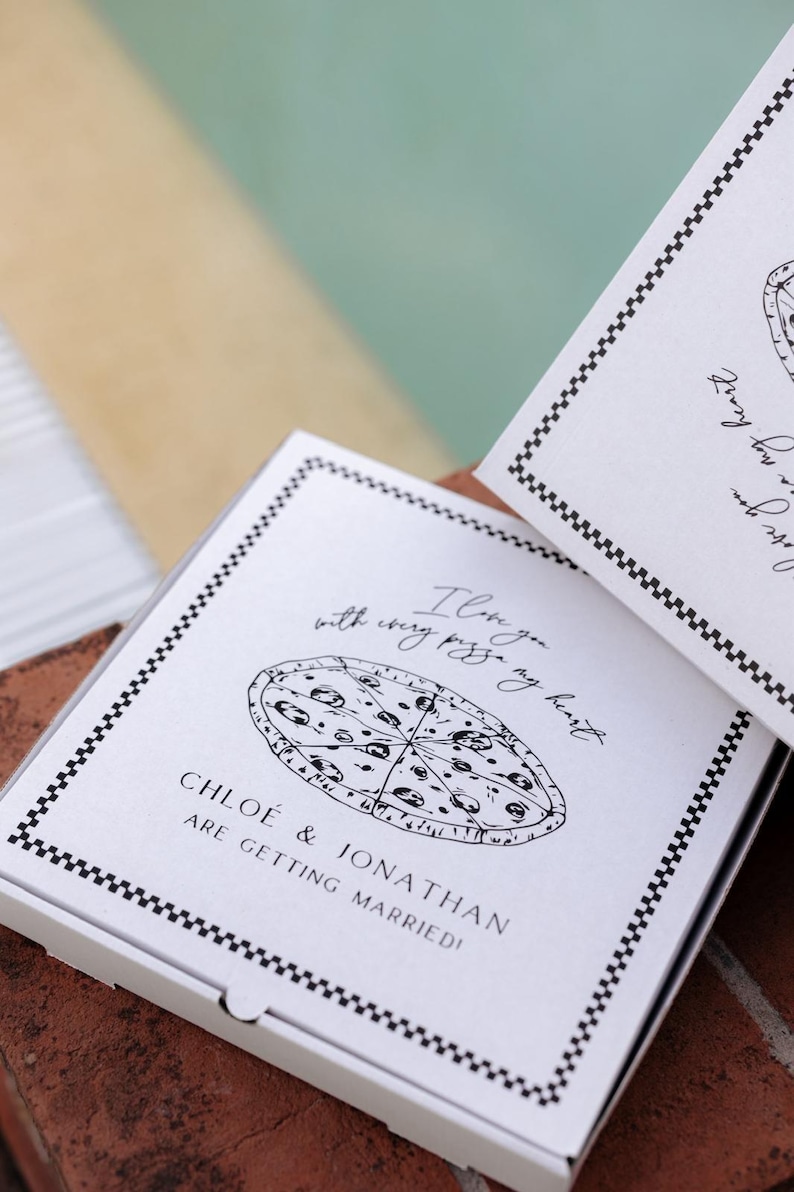 Personalised Pizza Box, Wedding Hen Party Favour, Custom Event Keepsake ...