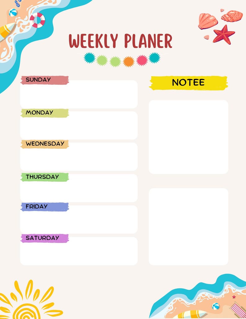 Summer Planner! - Etsy
