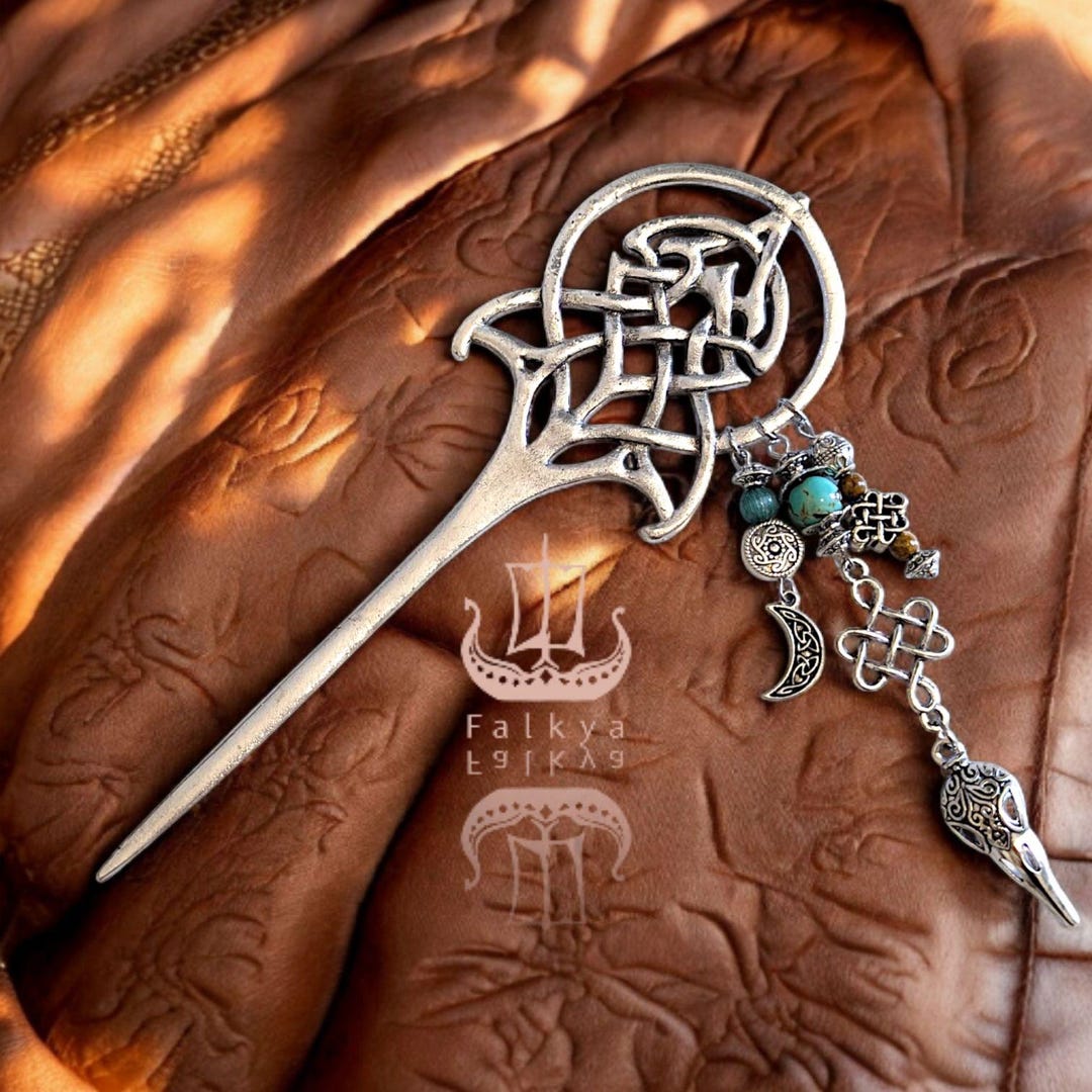 Viking, Nordic, Celtic Boho Hairpin. LARP, GN - Hair Jewelry, Hairstyle ...