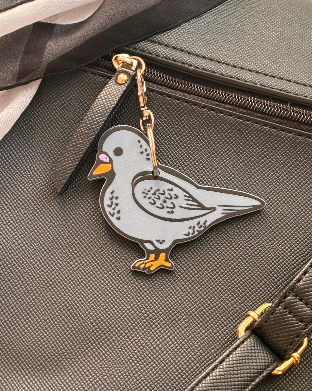 Pigeon Bag Charm | Funny NYC Keychain | Quirky Backpack Accessory | Big ...