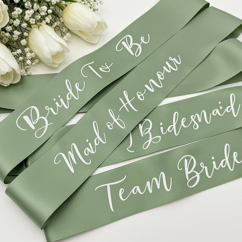 Bridal Sage Satin Sash - Etsy