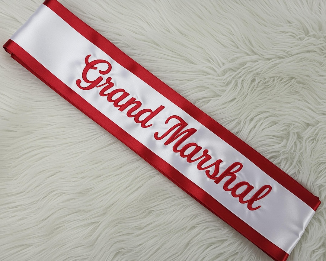 Personalized Grand Marshal Sash Custom Bridal Lace Sash Custom Border ...