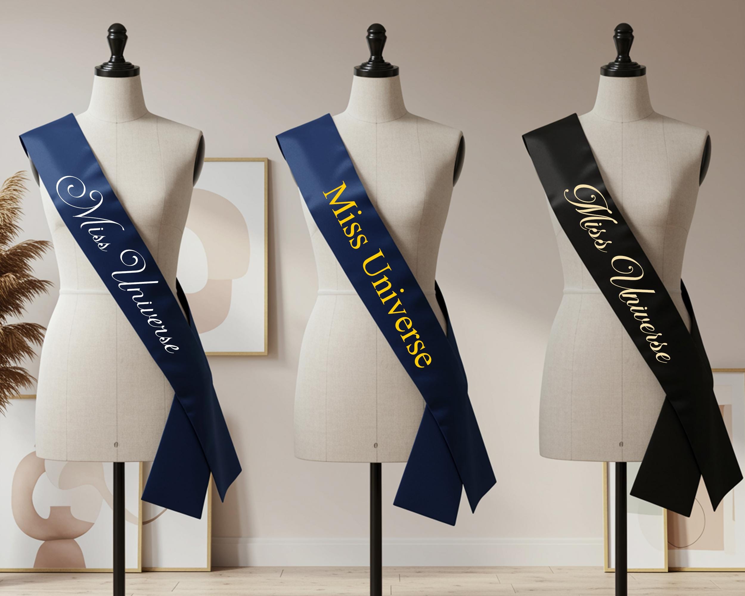 Custom Miss Universe Pageant Sash – Satin Sash for Beauty Contest, Prom ...