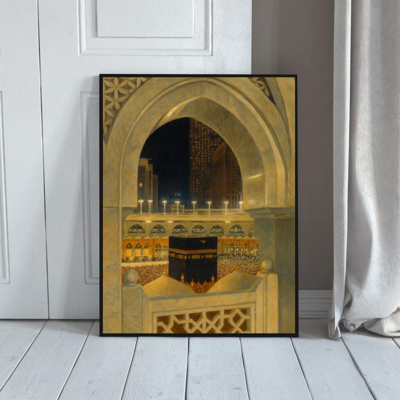 Kaaba Night View Print: Masjid Al-haram, Mecca (digital Download) - Etsy