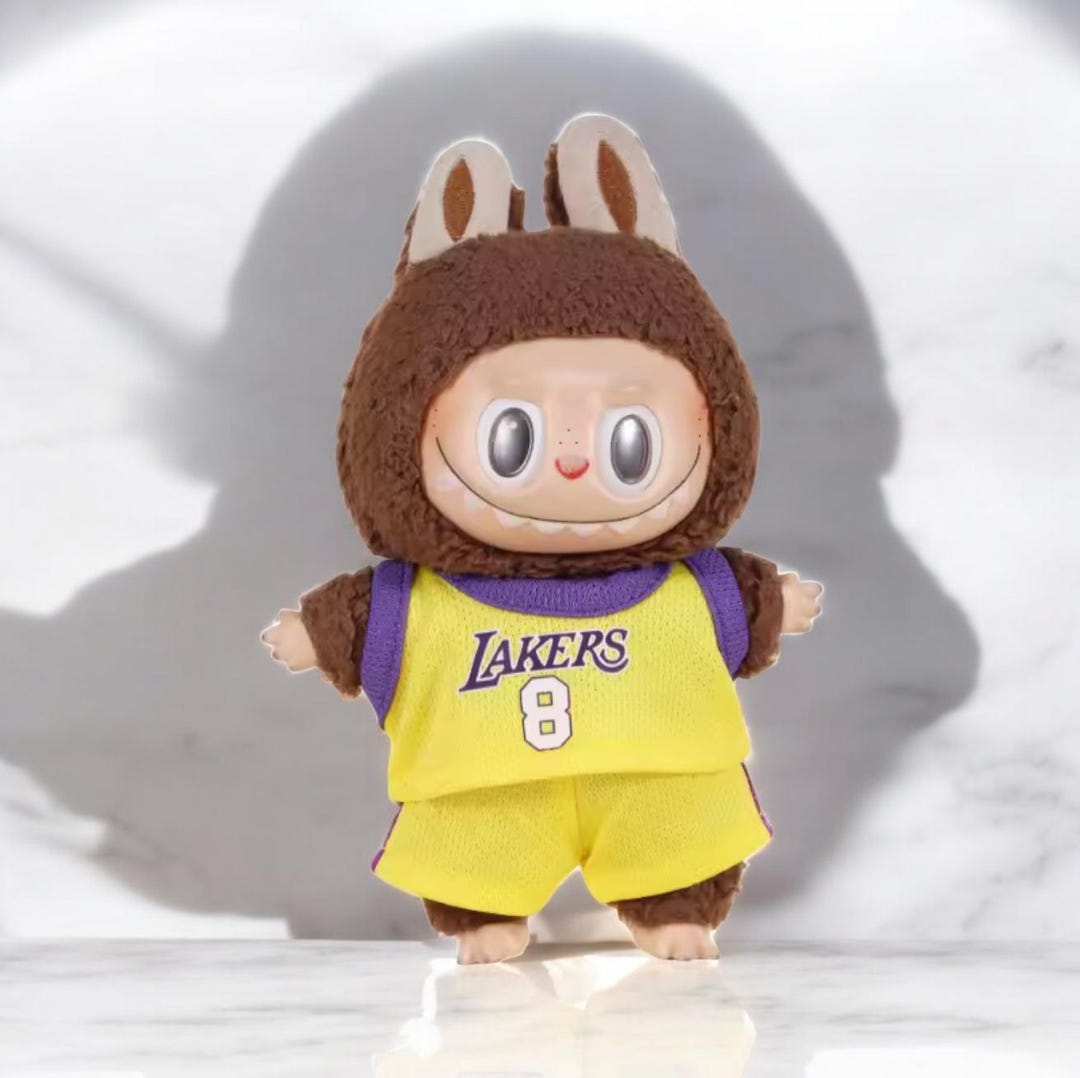 Lakers Basketball Labubu Clothes Jerseys -#24 Outfit Set for 17cm Doll ...