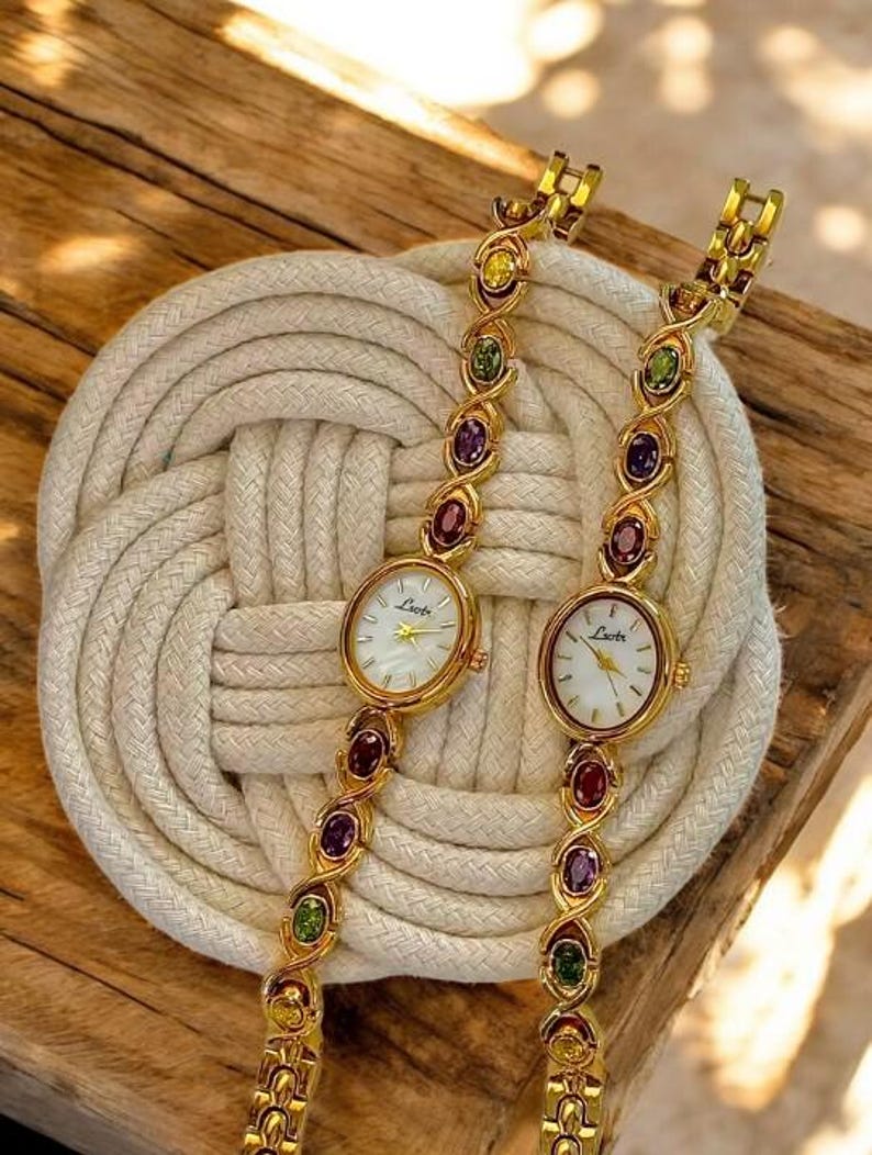 Vintage Inspired Gold Cocktail Watch for Women | Classic 2000s Bracelet ...