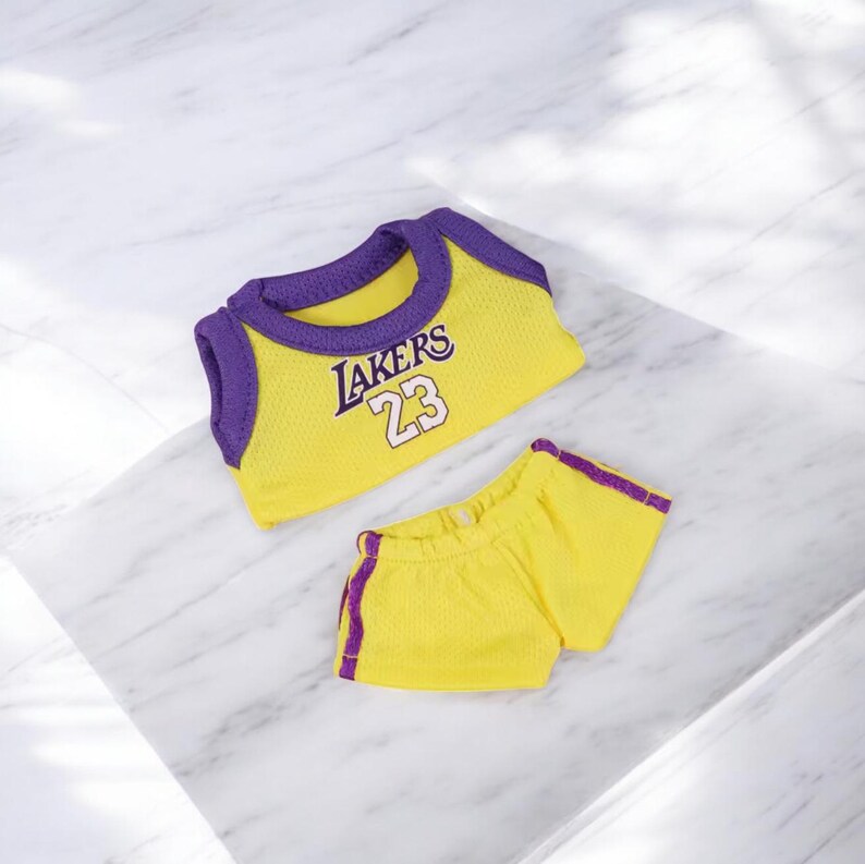 Lakers Basketball Labubu Clothes Jerseys -#24 Outfit Set for 17cm Doll ...