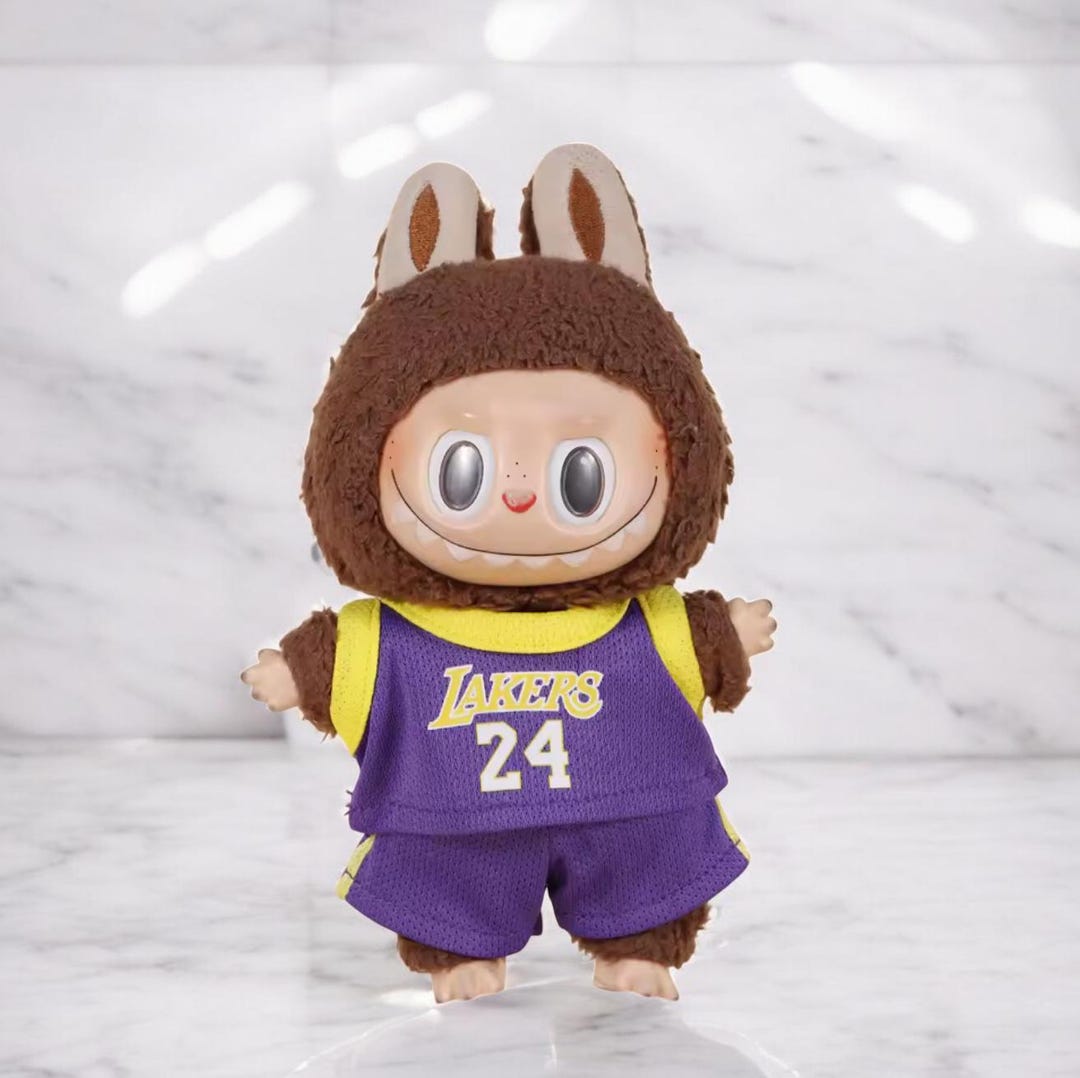 Lakers Basketball Labubu Clothes Jerseys -#23 Outfit Set for 17cm Doll ...