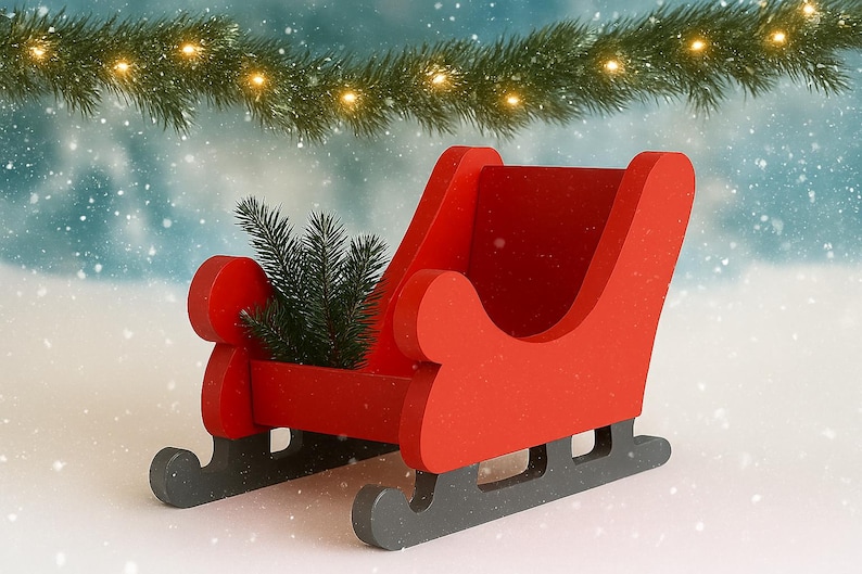Wood Sleigh Pattern PDF | Christmas Woodworking Plans, Holiday Decor ...