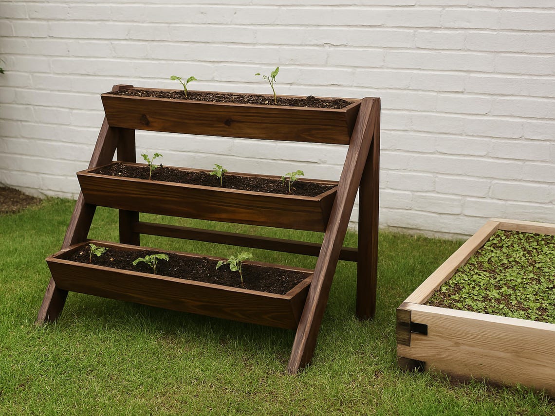 3-tier Vertical Garden Plan: DIY Raised Planter Box (PDF Download) - Etsy