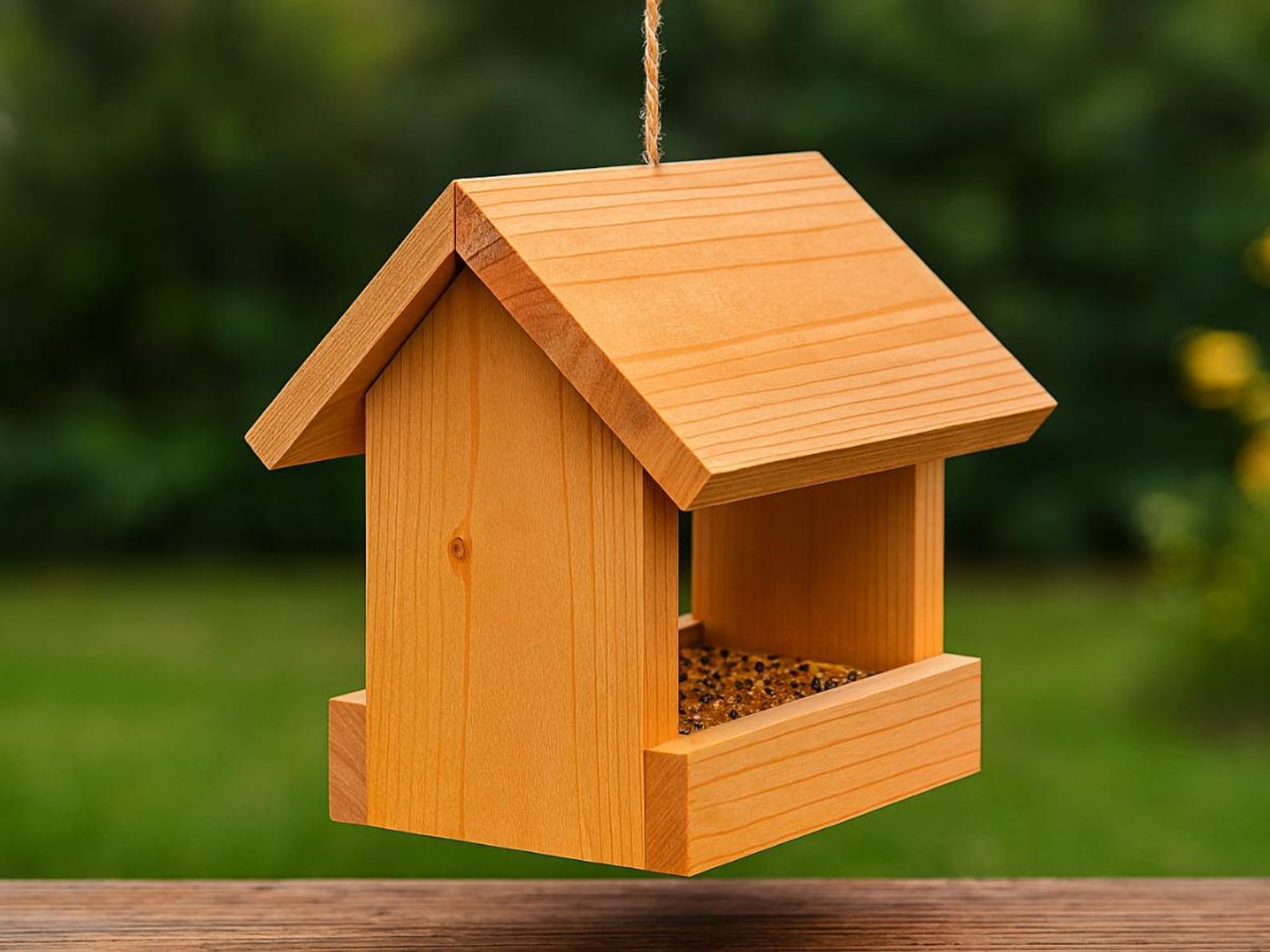 DIY Cedar Bird Feeder Plans PDF, Gable Roof Design, Step-by-step ...