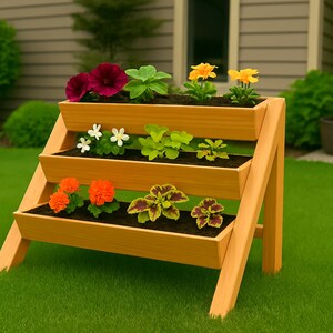 3-tier Vertical Garden Plan: DIY Raised Planter Box (PDF Download) - Etsy