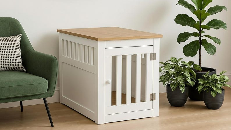 Pet Kennel End Table Plans | DIY Dog Crate Furniture | Woodworking PDF ...