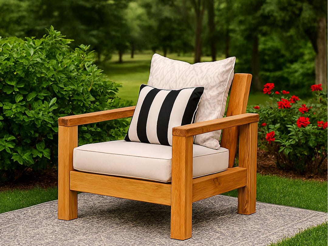 DIY 2x4 Outdoor Lounge Chair Plans | Modern Patio Furniture (PDF) - Etsy