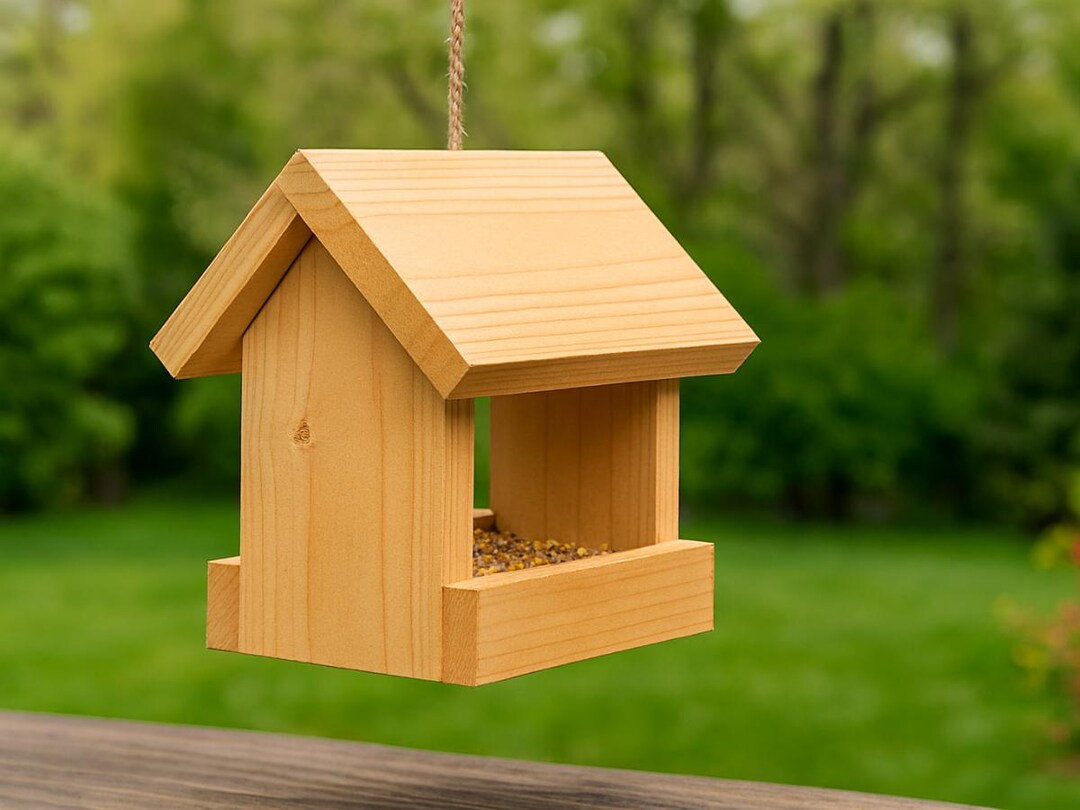 DIY Cedar Bird Feeder Plans PDF, Gable Roof Design, Step-by-step ...