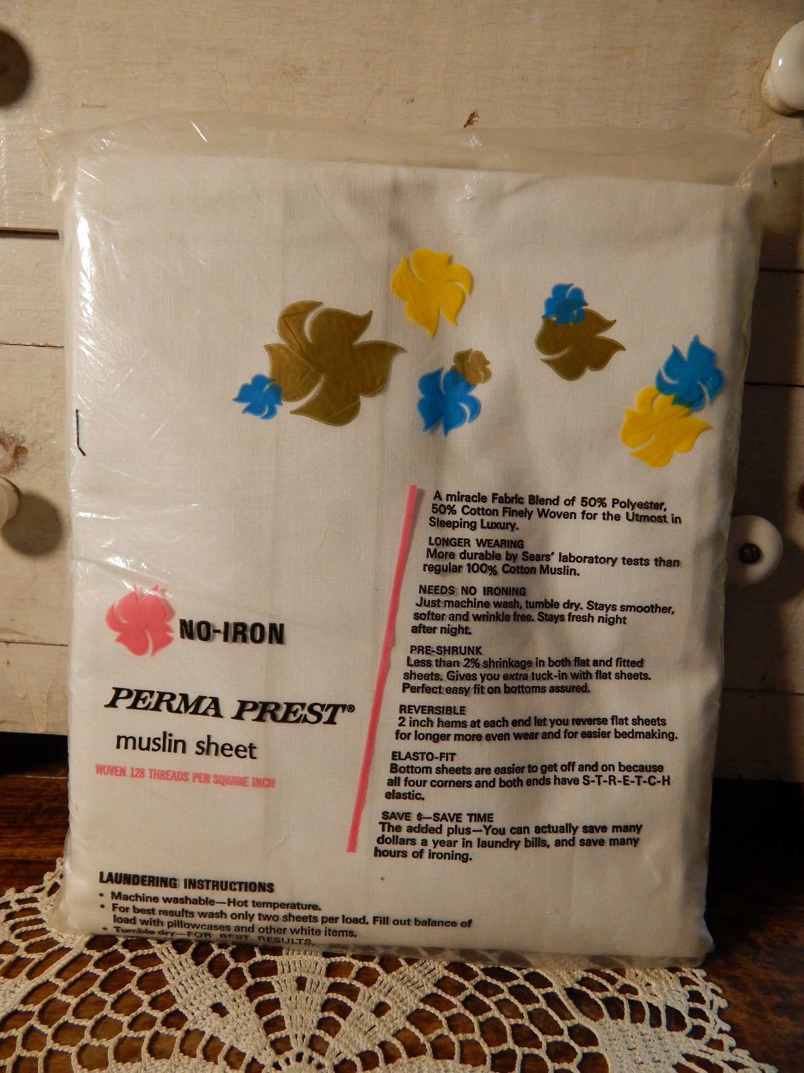 Vintage Sears Muslin Fitted Bottom Sheet Twin No Iron White - Etsy