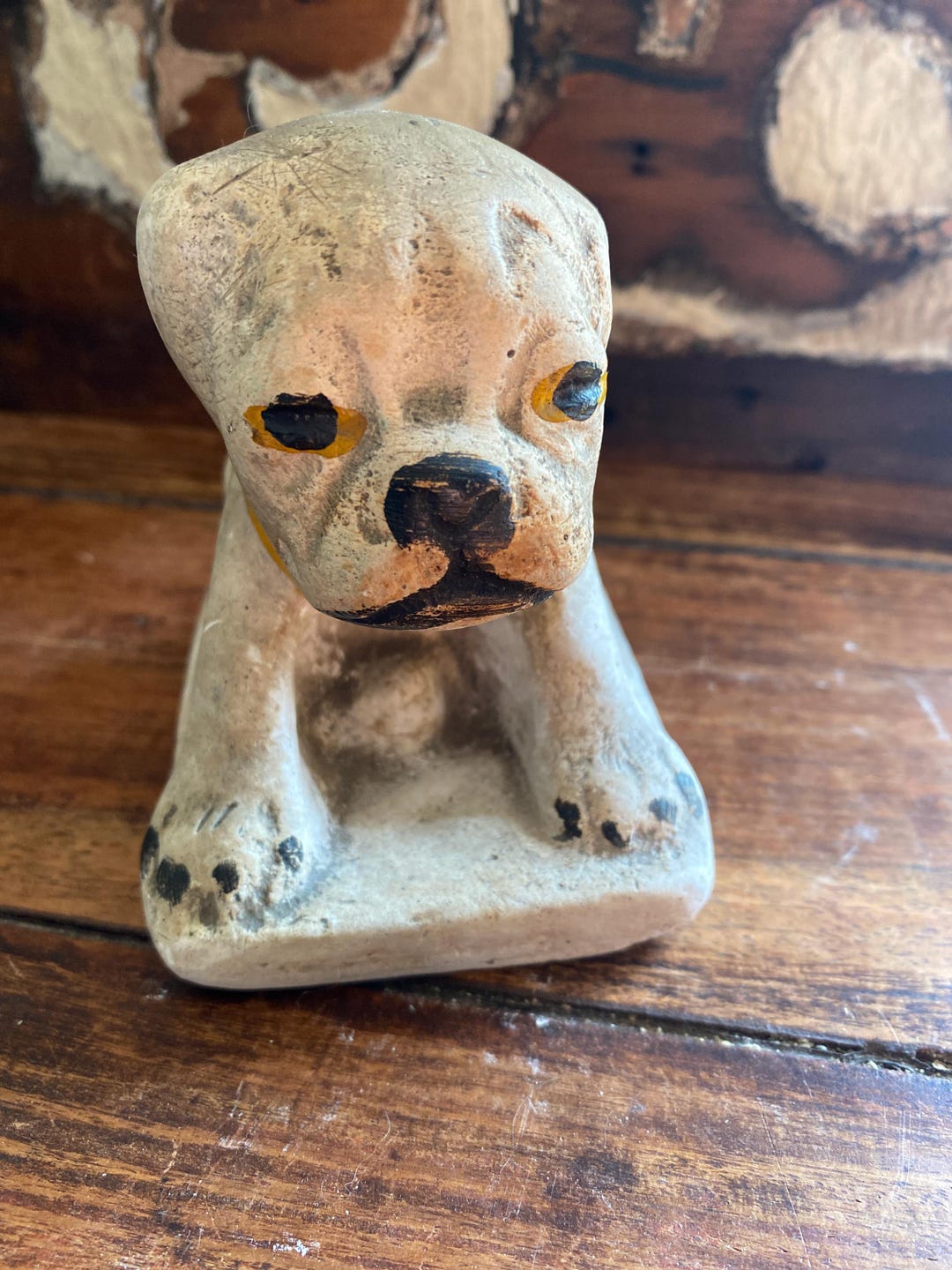 Vintage Bull Dog Chalkware Plaster Carnival Prize Figurine - Etsy
