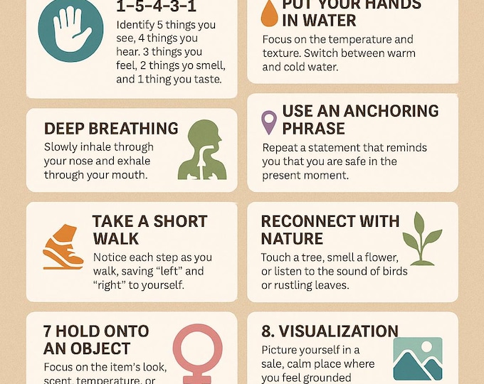 Grounding Techniques for Trauma Printable | Coping Skills Worksheet ...