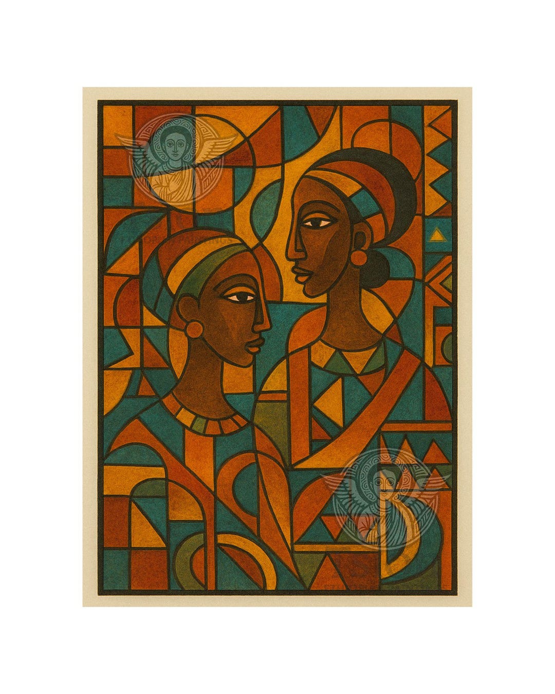 Abstract Ethiopian Geometric Art Print: African Abstract Decor (digital ...