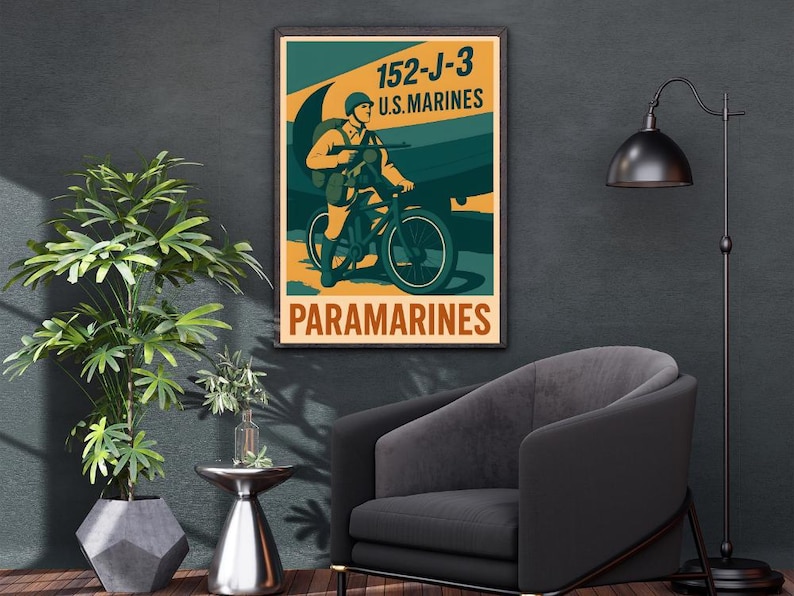 WWII Paramarines Art Print | Military Poster, 18x24 (digital Download ...
