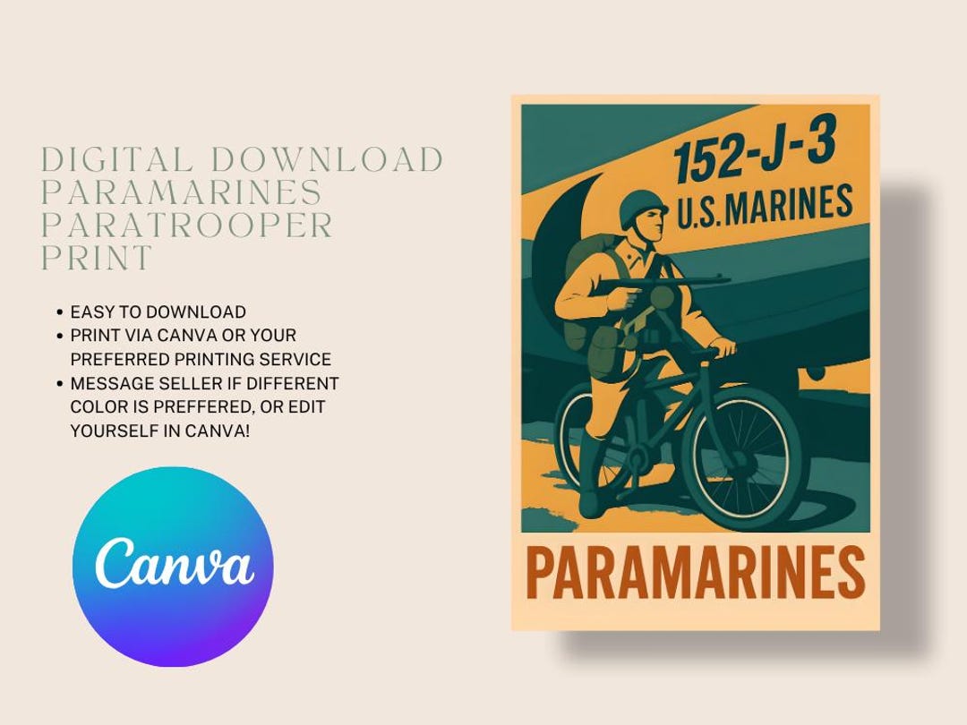Paramarines WWII Paratroopers Print | Historic Military Digital ...