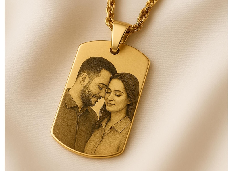 Personalized Photo Necklace, Custom Picture Pendant, Stainless Steel ...