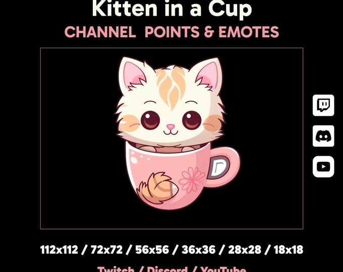 Cat Coin Channel Points Icon/emote for Twitch - Instant Download ...